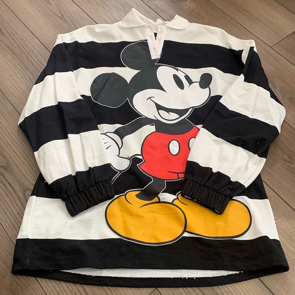 Bershka | Tops | Nwt Oversized Disney Mickey Mouse Rugby Shirt | Poshmark